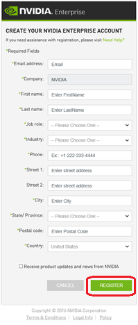 Add new member to NVIDIA LICENSING PORTAL