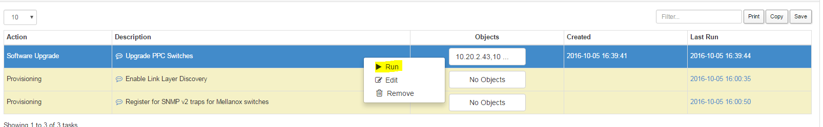 HowTo Upgrade Mellanox Onyx Software Using NEO