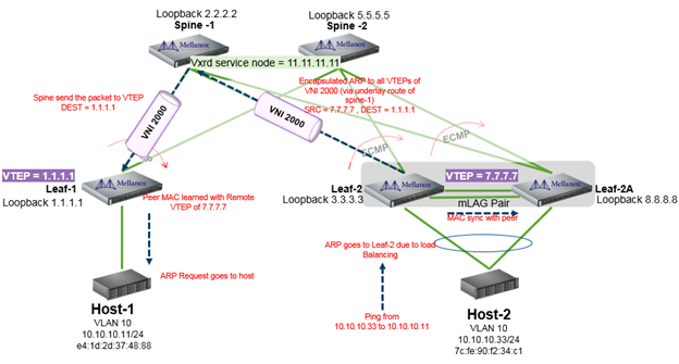 Howto Configure Vxlan With Mlag Using Cumulus Linux 1201