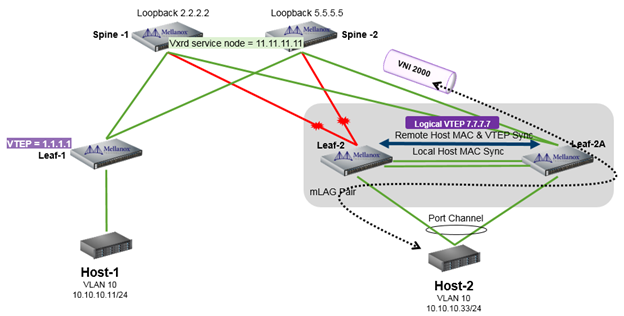 HowTo Configure VXLAN with MLAG using Cumulus Linux
